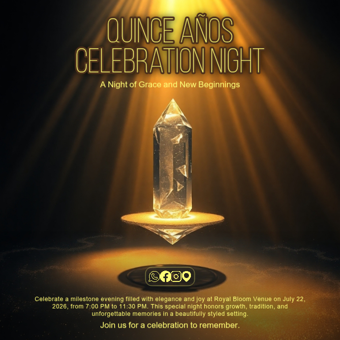 Quince Celebration Instagram Square Design | Luxury Instagram Post Visual Template | PosterMyWall